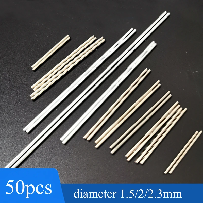 50pcs 1.5/2/2.3mm*l27~150mm Metal Axle Small Iron Shaft Transmission ...