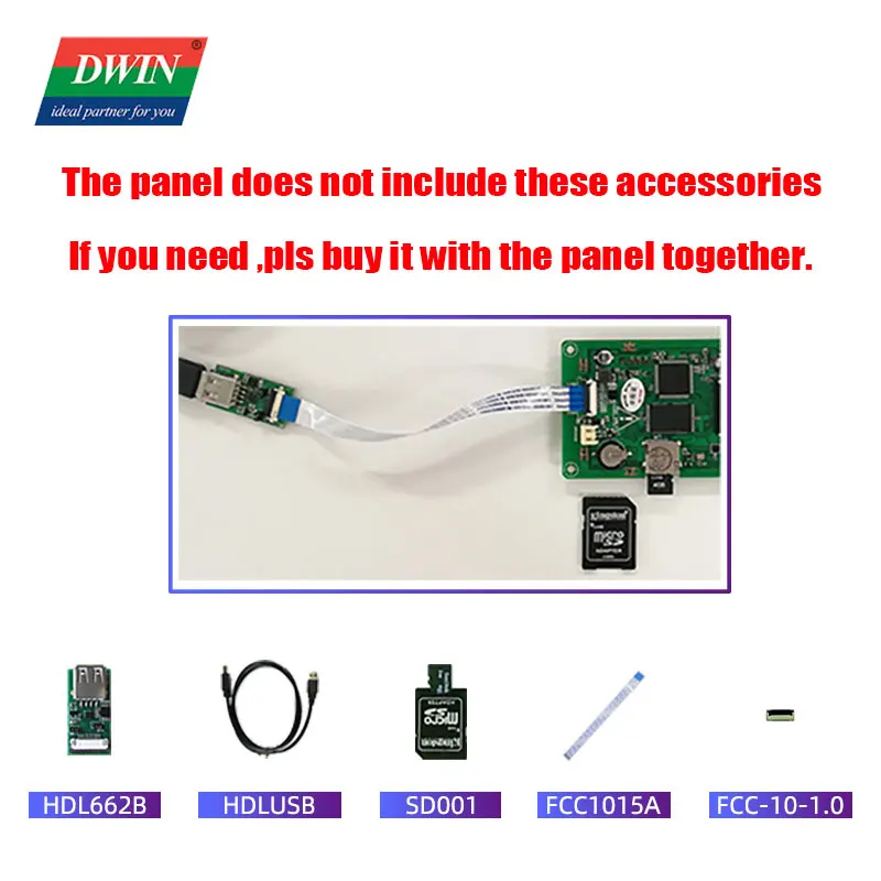 DWIN TFT LCD Touch Panel Accessories for 10pin 1.0mm Interface Whole ...