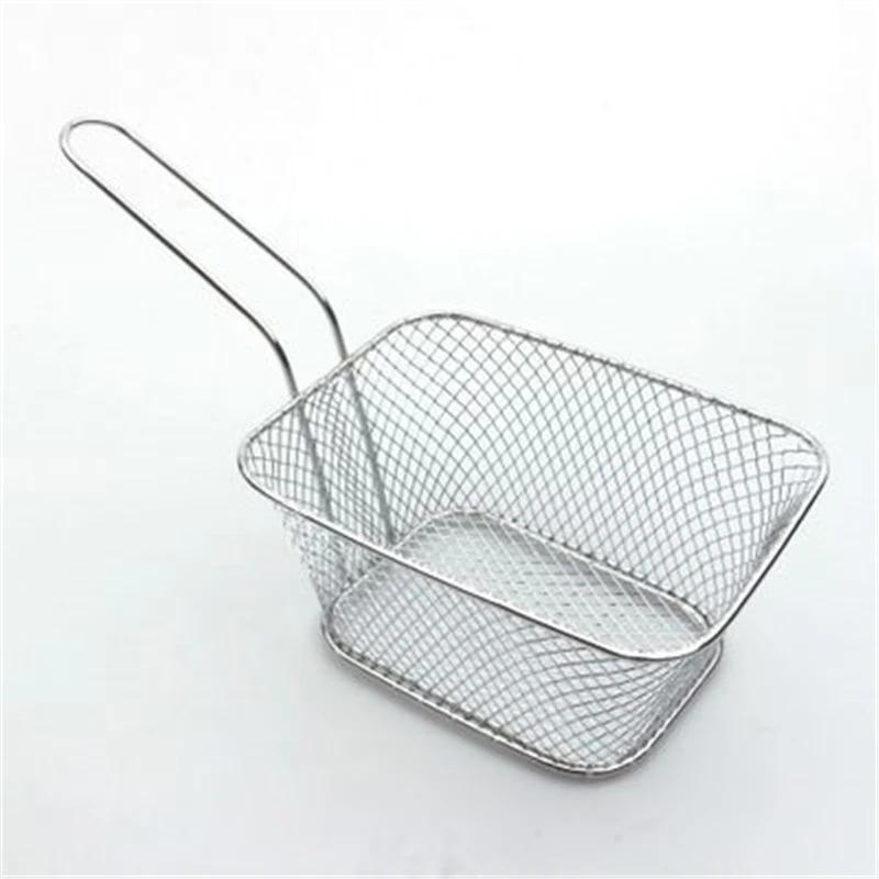 1PC Stainless steel Frying Net Square Basket French Fries Fried Cooking ...