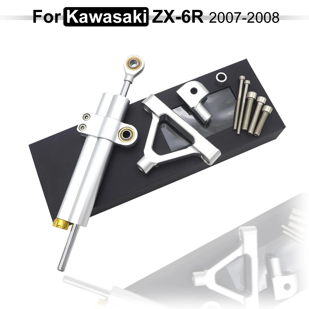 CNC Motorcycle Adjustable Steering Stabilize Damper Bracket Mount kit ...
