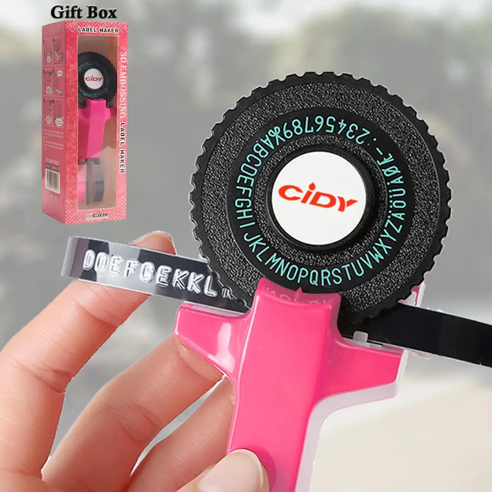Pink Color Embossing Label Maker For MOTEX E101 Upgrade Version CIDY pink-color-embossing-label-maker-for-motex-e101-upgrade-version-cidy