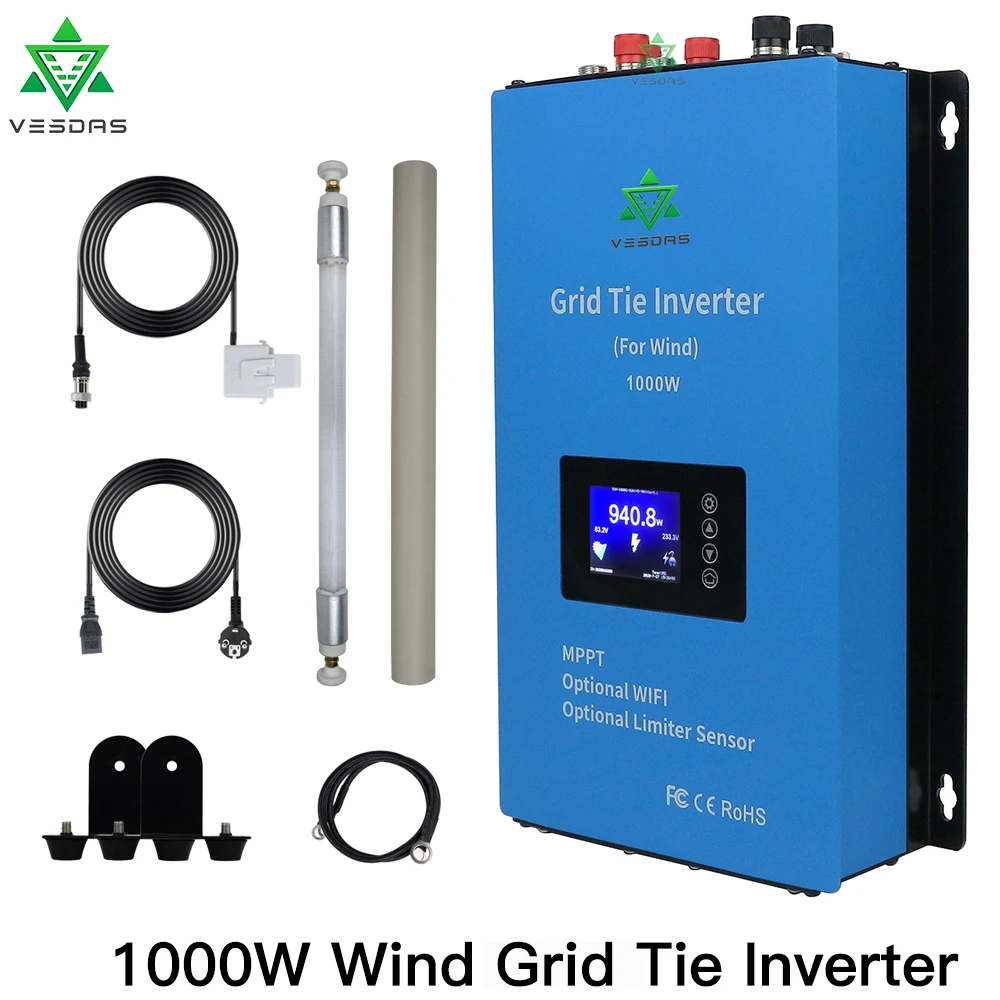 Wind Power Microinverter 1000W Grid Tie Inverter With Dump Load ...