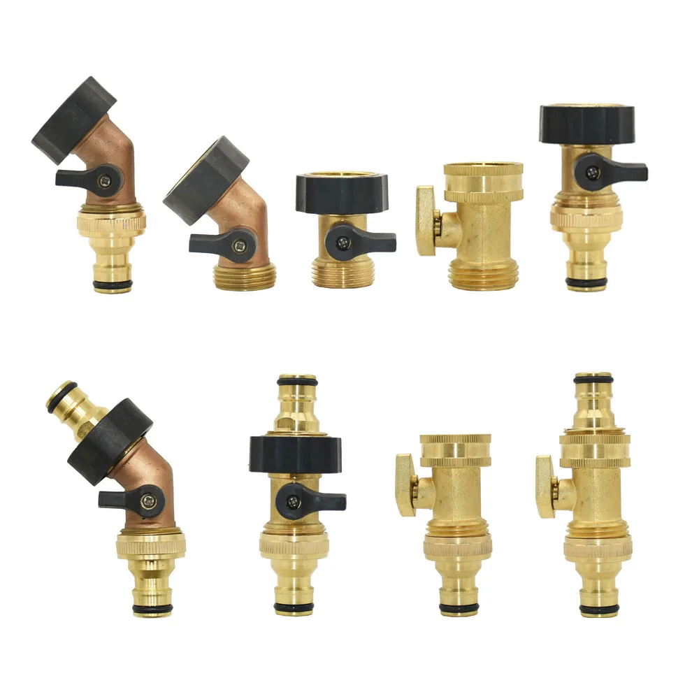 3/4" Brass Garden Tap Thread Quick Connector Valve 5/8" Garden Faucet ...