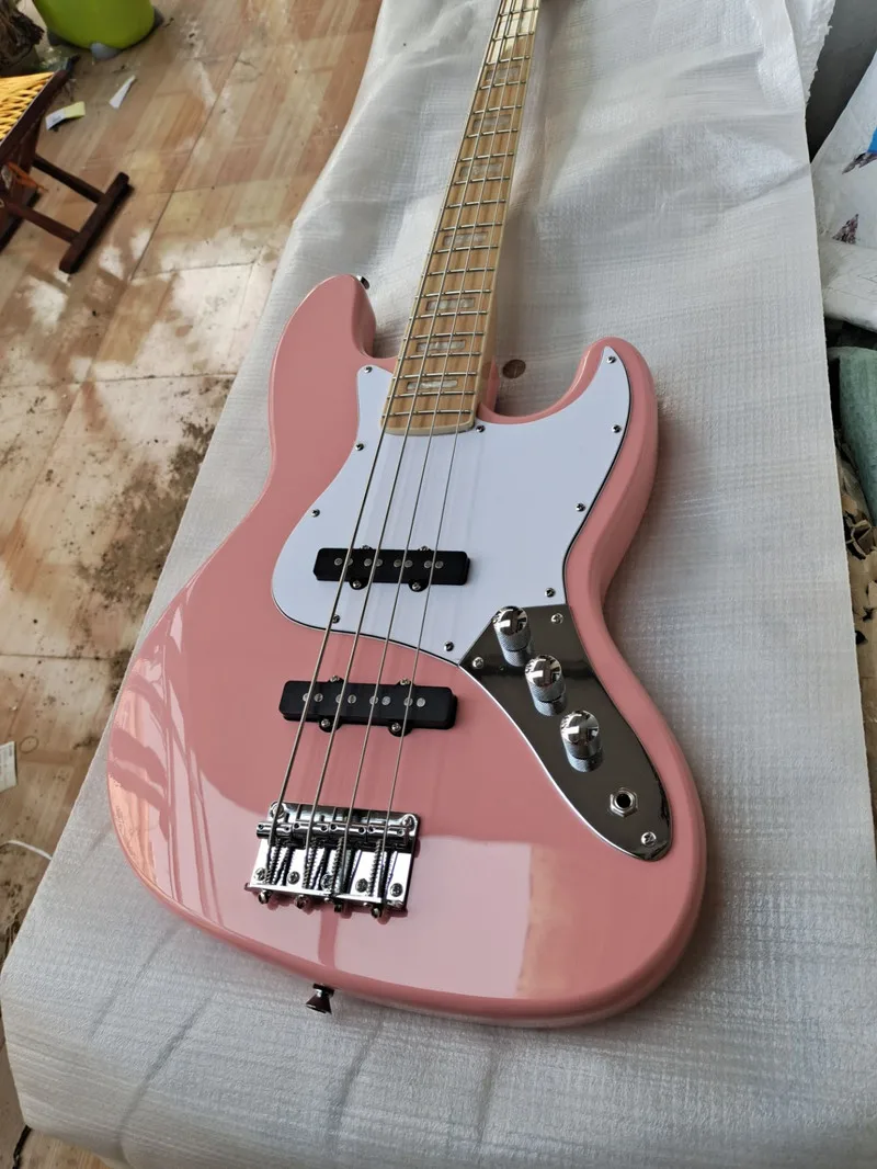The-factory-exports-high-quality-4-string-JAZZ-BASS-Pink-electric-bass ...