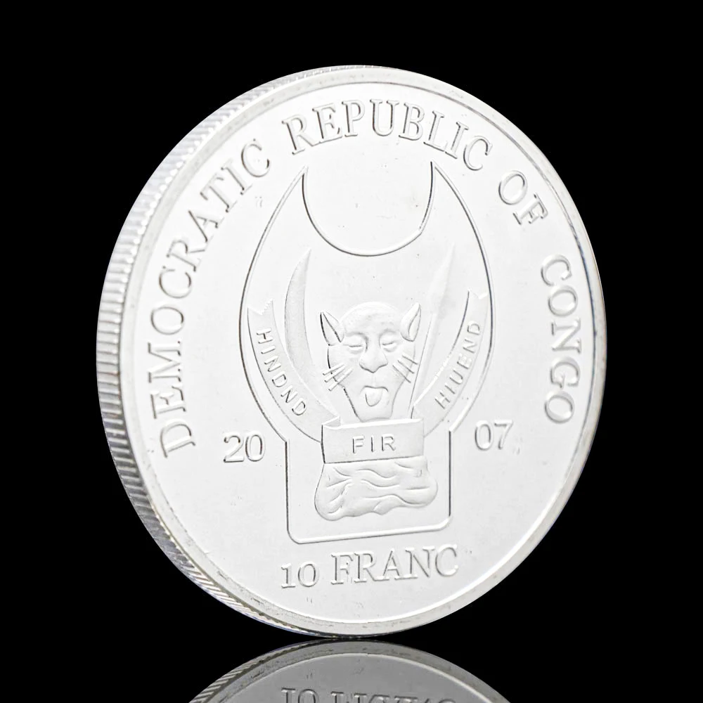 SIlver Plated Endangered Wildlife Hippo African Animal Souvenirs Coin ...