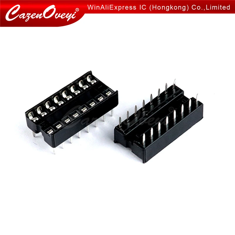 10pcs-lot-IC-socket-base-16P-circuit-chip-holder-DIP16-pin-socket-16P ...