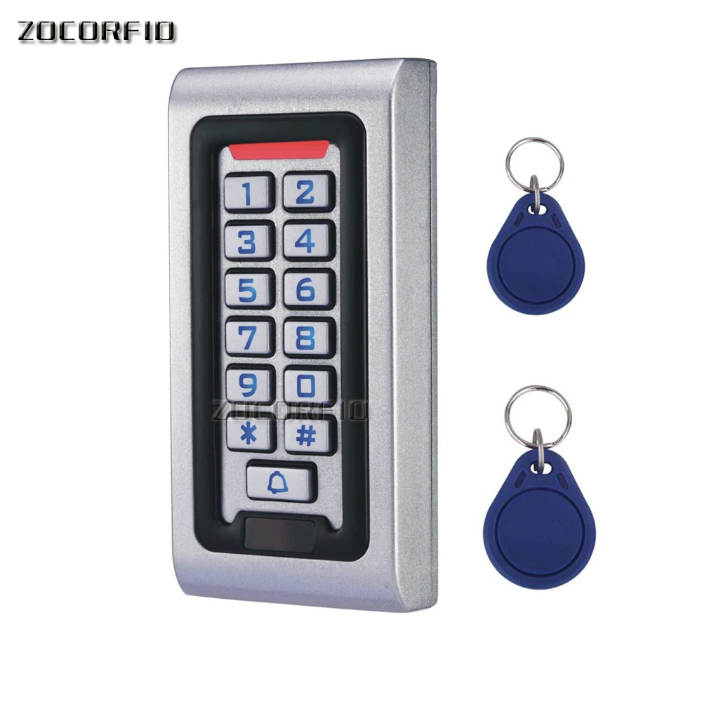 RFID Reader Wiegand 26Bit Logam Kabel Access Control Keypad/RFID ...