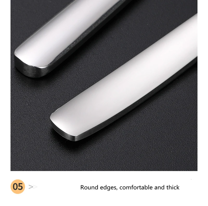 MENAGERE,Knife--Vaisselle occidentale cuillère en acier inoxydable 304 ...