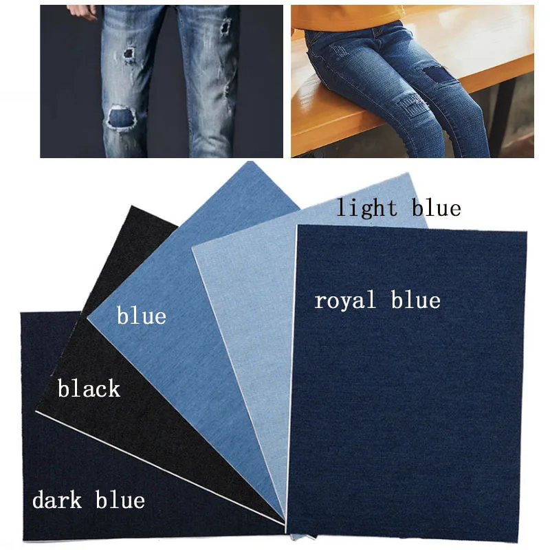 15-20CM-Jeans-Elbow-Fabric-Iron-on-Denim-Patches-Clothes-DIY-Repair ...
