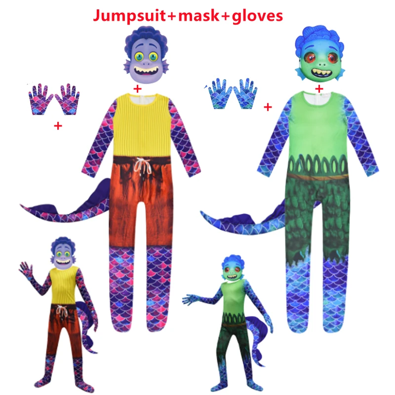 Alberto Sea Monster Cosplay Fish Monster Suit kid Fancy Halloween Boys ...