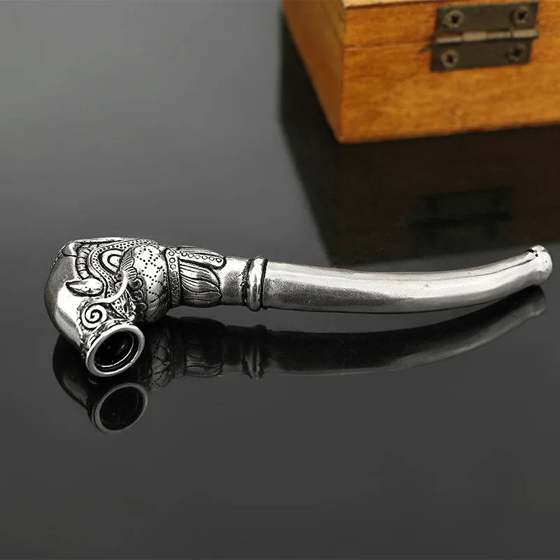 Brass-Tobacco-Pipe-Old-fashioned-Pipes-Men-s-Metal-Smoking-Set-Crafts ...