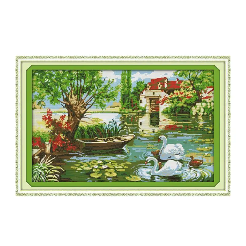 Love-home-cross-stitch-kit-14ct-11ct-count-printed-canvas-stitching ...