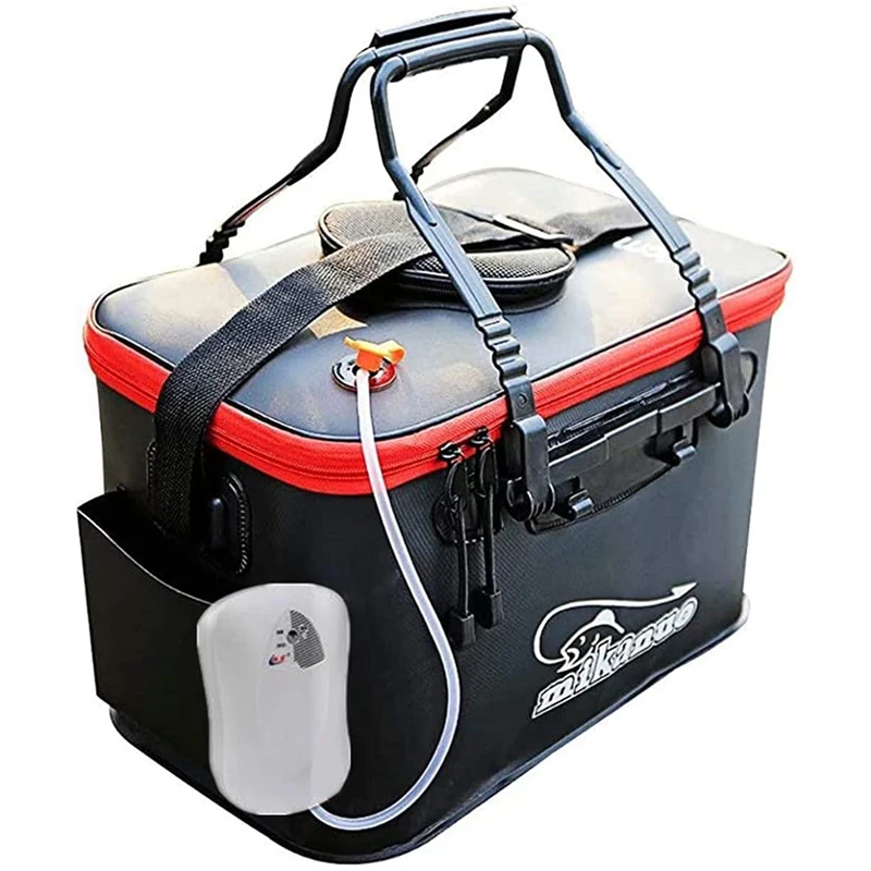 50CM Fishing Bucket Foldable Fish Bucket Multi-Functional EVA Fishing ...