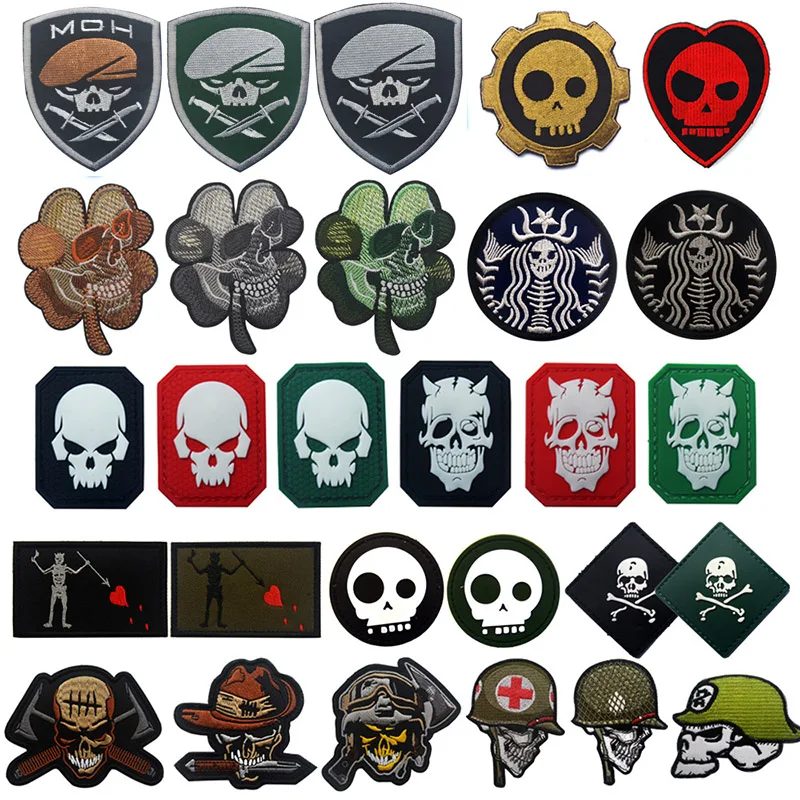 Skull Pirate Patch Military | Seals Military Patches | Patch Tactical ...
