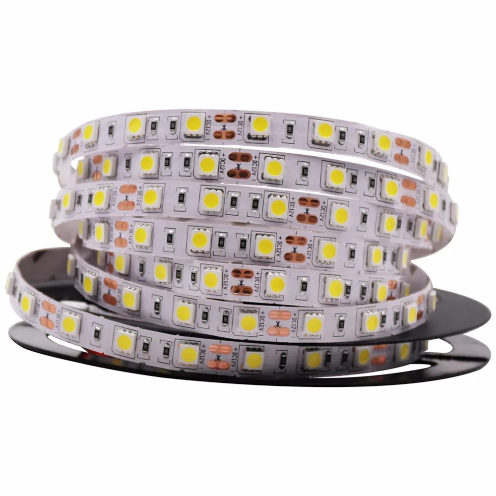 Tira de luces LED blanca neutra, 5m, SMD 5050, 4000K, 5M, 300 LED ...