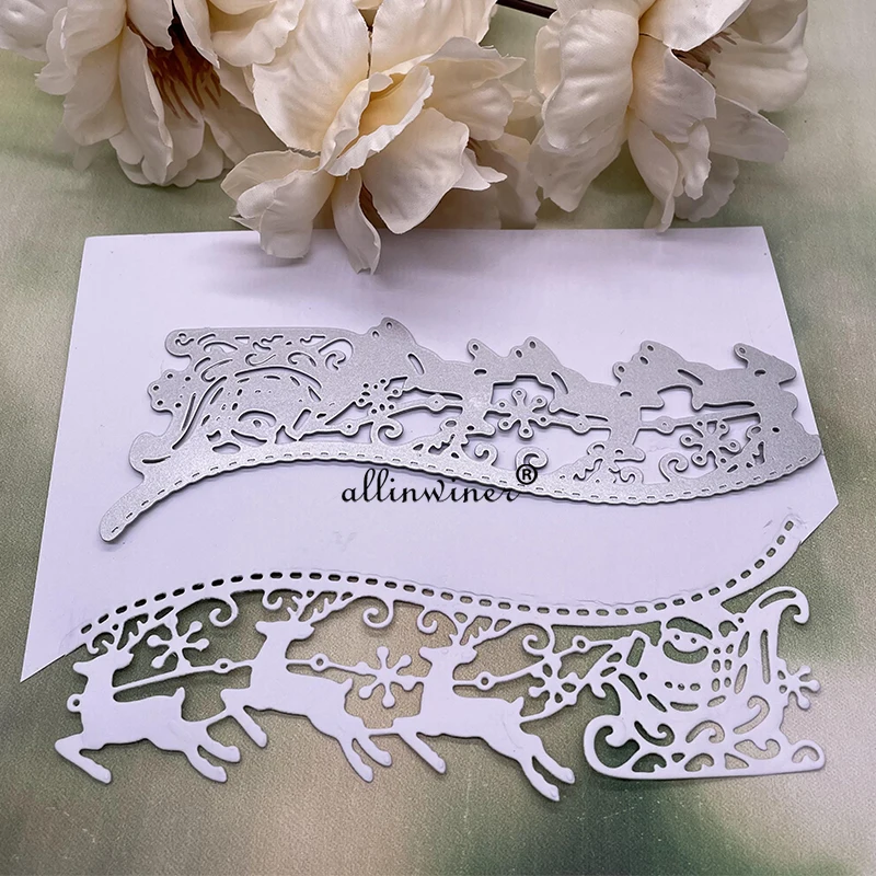 Santa-Herten-Sleigh-Grens-Metalen-Stansmessen-Stencils-Gestanst-Voor ...