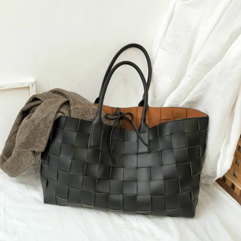 New Designer Handmade Woven Handbags Women Large Capacity Tote Shopping ...