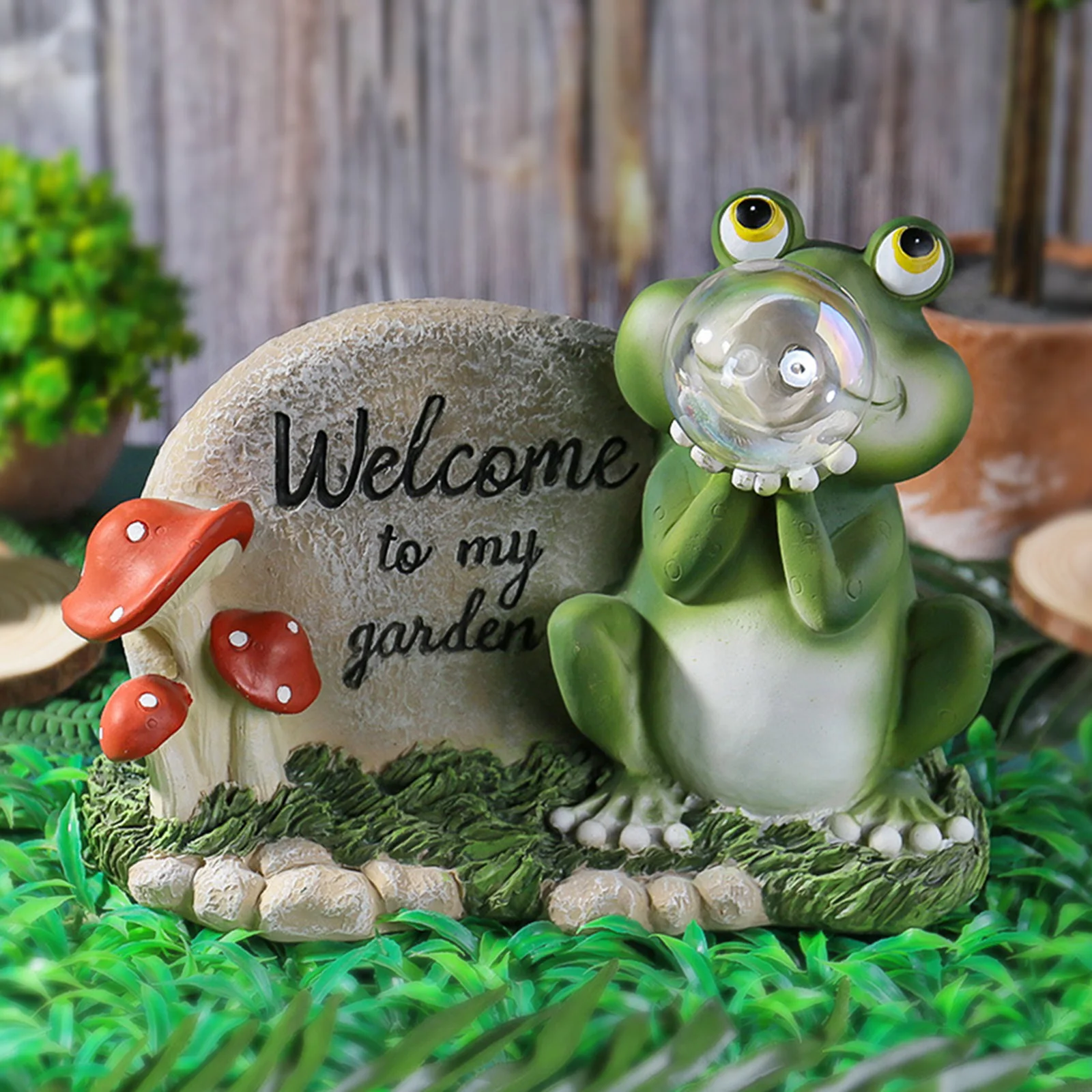 Resin-Garden-Lights-Frog-Shaped-Solar-Pathway-Waterproof-Garden-Statues ...