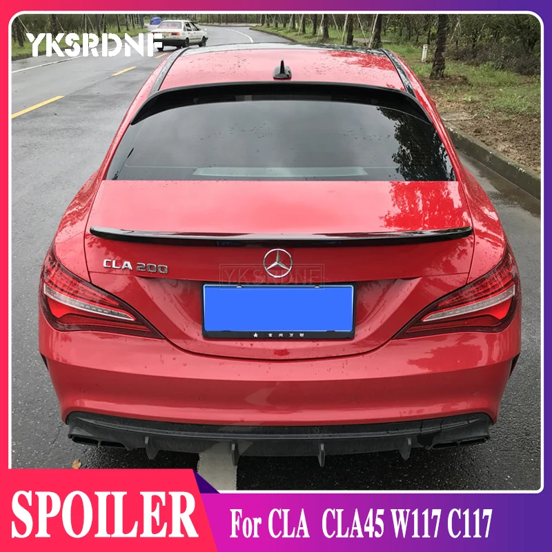 For Mercedes Cla C117 W117 2014-2016 Spoiler High Quality Abs Rear Wing ...