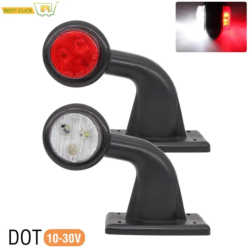 2X 6LED Clearance Elbow Rubber Light Trailer Truck Position Parking ...