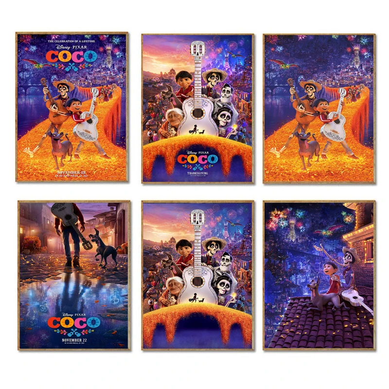 Disney-Classic-Movie-Coco-Canvas-Painting-Prints-and-Posters-Wall-Art ...