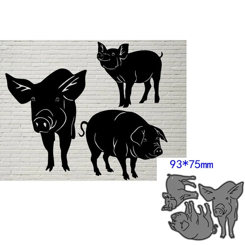 metal cutting dies cut die mold Animal pig decoration Scrapbook paper ...