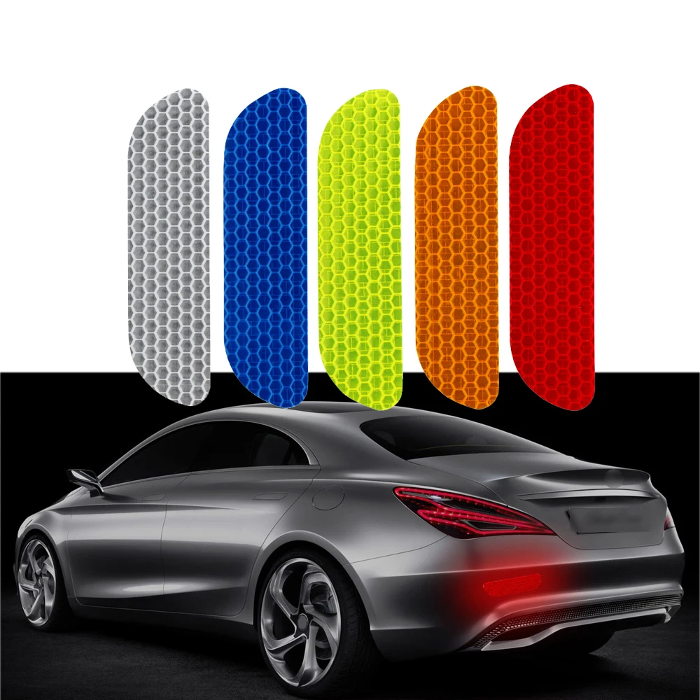 Generic 4 Pieces/set Car Warning Tape Safety Mark Reflective Strips ...