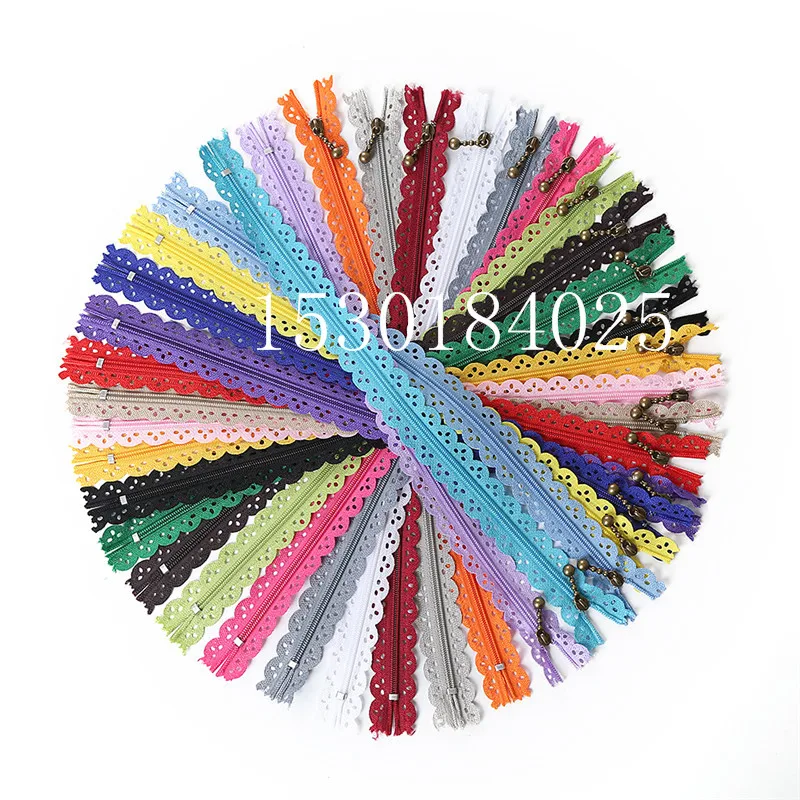 10Pcs-Novelty-12-16-20-inch-3-holes-Lace-Zippers-3-Nylon-for-Purse-Bags ...