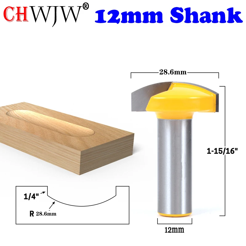 CHWJW 1PC 12mm Shank Horizontal Crown Router Bit CNC Router Bit Large ...