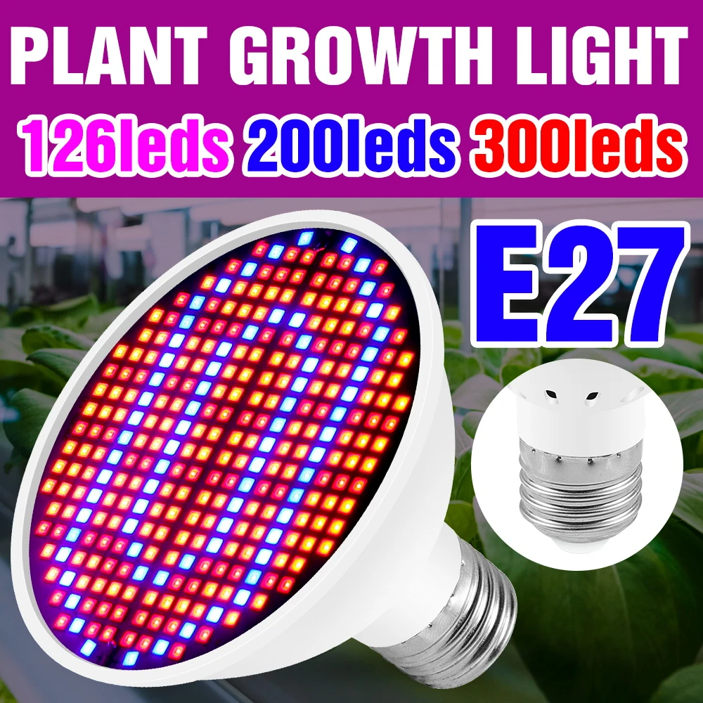 Led Grow Light E27 Full Spectrum Phyto Lamp Plant Bulb Growth Light ...