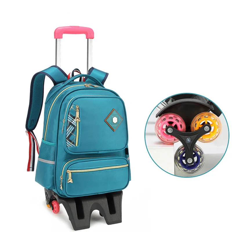 2019 Waterproof Trolley School backpacks Girls Children School Bags ...
