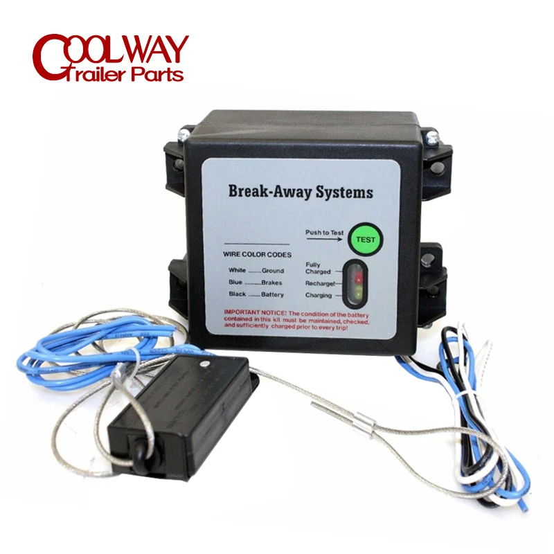 Electric Break Away System Kit 12V Separation Runaway Caravan Trailer ...