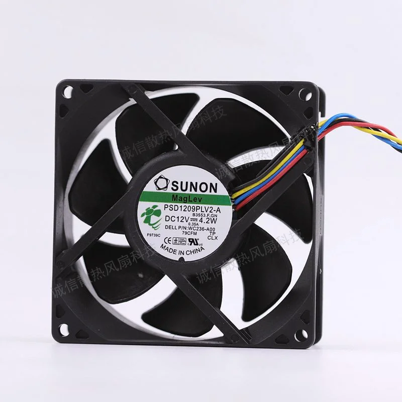 original PSD1209PLV2-A 12V 4.2W 9032 9CM 4-wire PWM chassis cooling fan ...