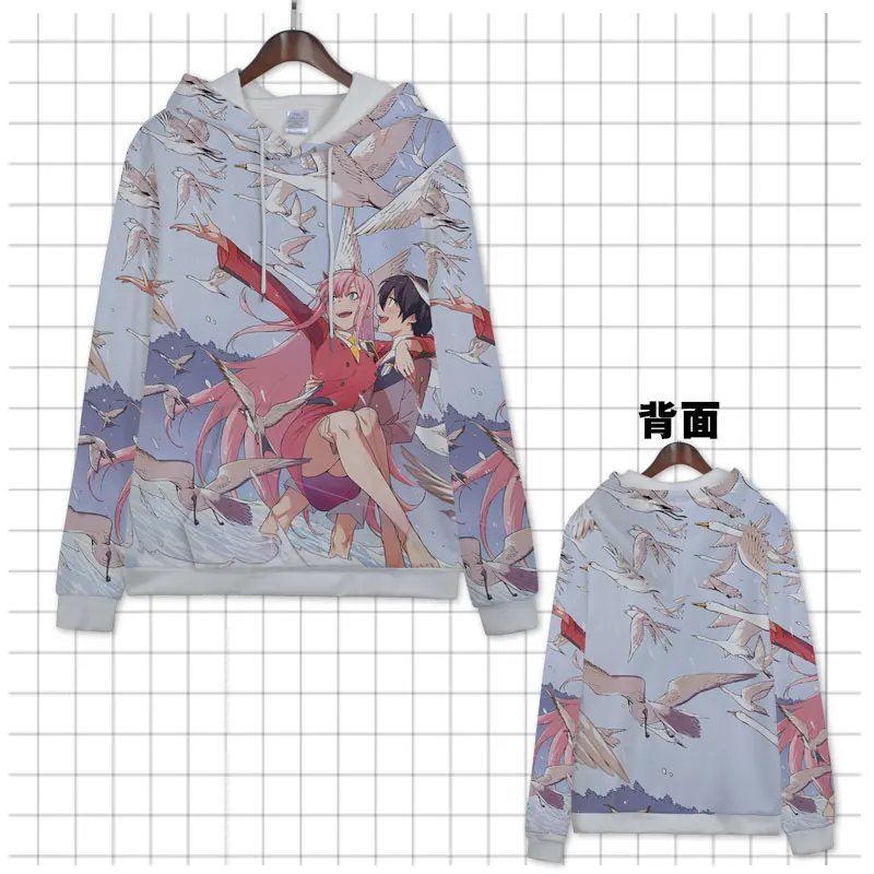 Anime DARLING en el FRANXX 02 Zero Two Cosplay Casual Hoodie sudadera ...