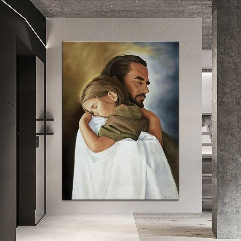 Jesus Christ Hugging Children