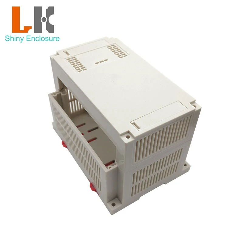 155x110x110mm Abs Project Box Case Din Rail Plastic Electronics Housing ...