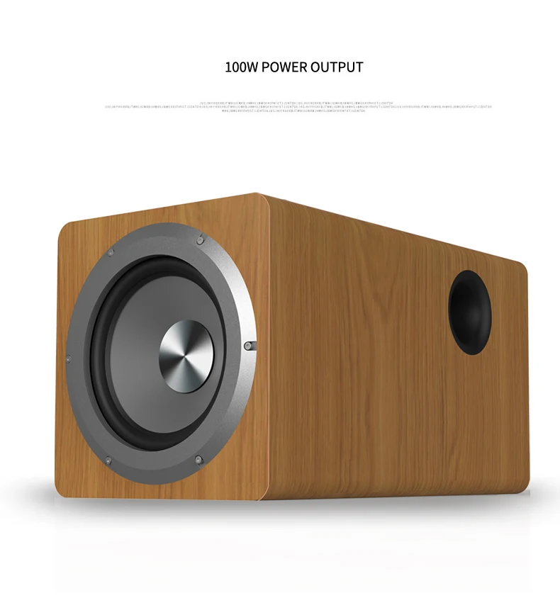 Super high power subwoofer wooden bluetooth speaker 90W car outdoor ...