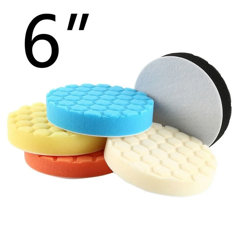 Buffing-Hexagonal-Sponge-Disk-Polished-5Pcs-6-Inch-150mm-Polishing-Pads ...