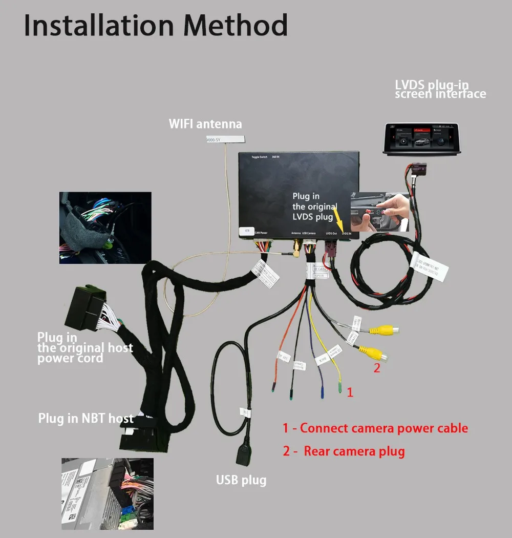 Wireless Apple CarPlay Android Auto for BMW NBT F10 F20 F30 X1 X3 X4 X5 ...