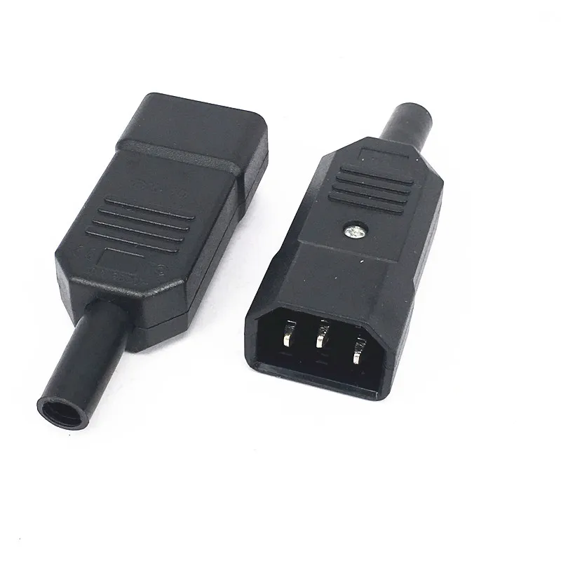 New Arrival 250v/10a Black 3 Pin Iec 320 C C14 Male Plug Rewirable ...