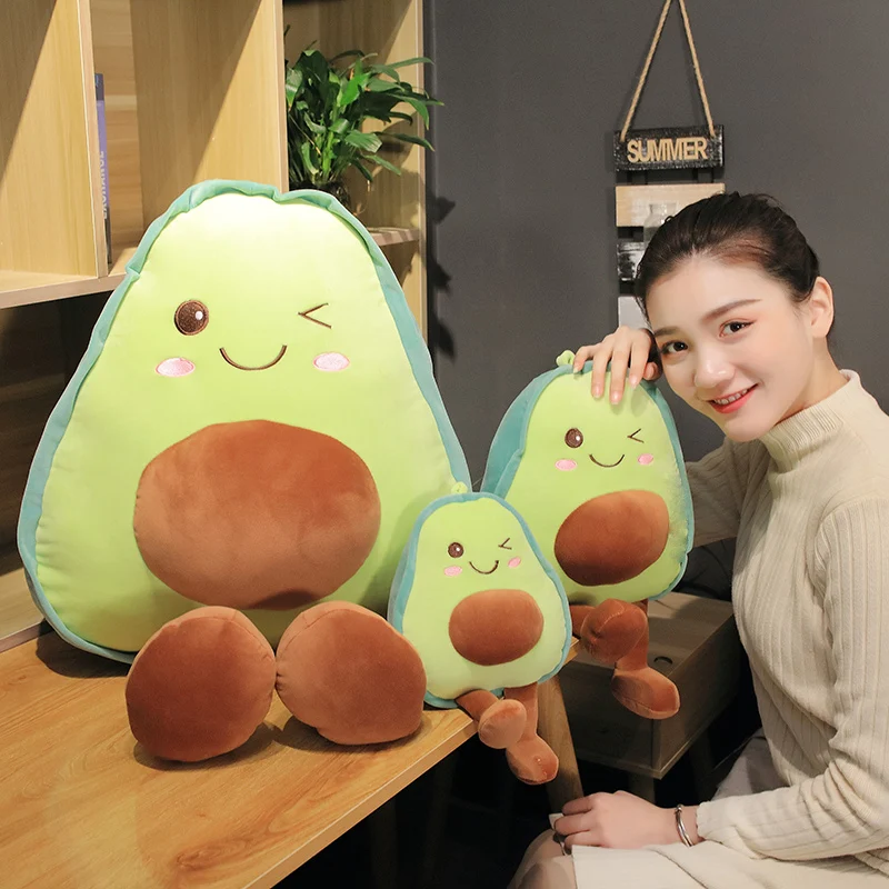 1pc 10 80CM Cute Avocado Stuffed Plush Toy Filled Doll Cushion Pillow ...