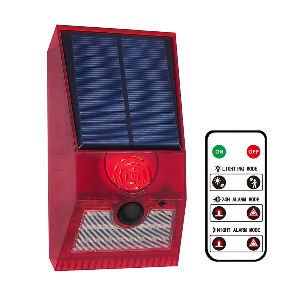 Multi-function-Solar-Alarm-Lamp-Remote-Control-Security-Alarm-Siren-PIR ...