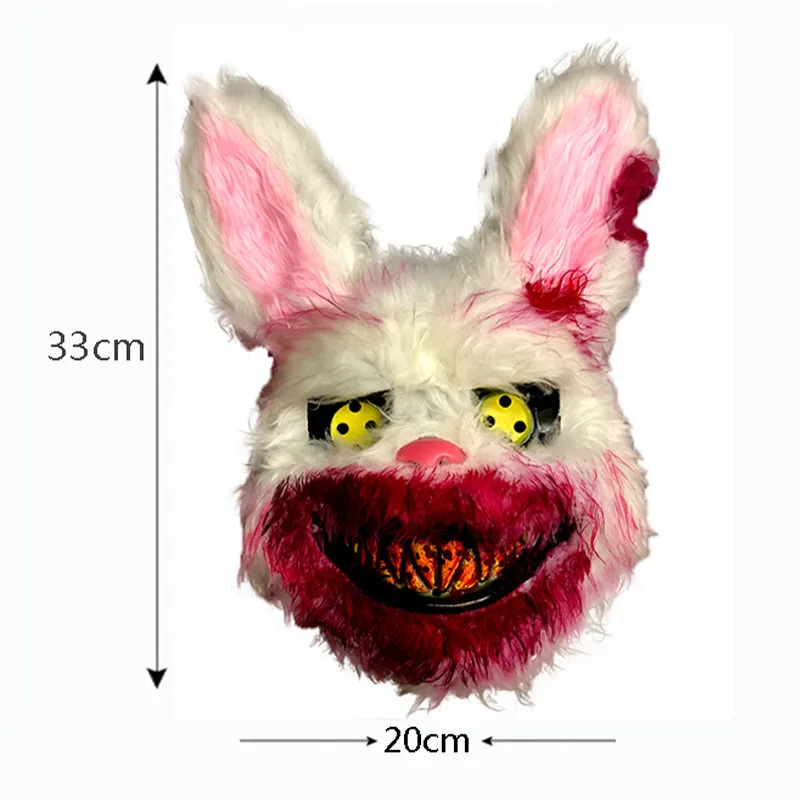 Halloween Horror Scary Bloody Bunny Mask Headgear Cosplay Mask ...
