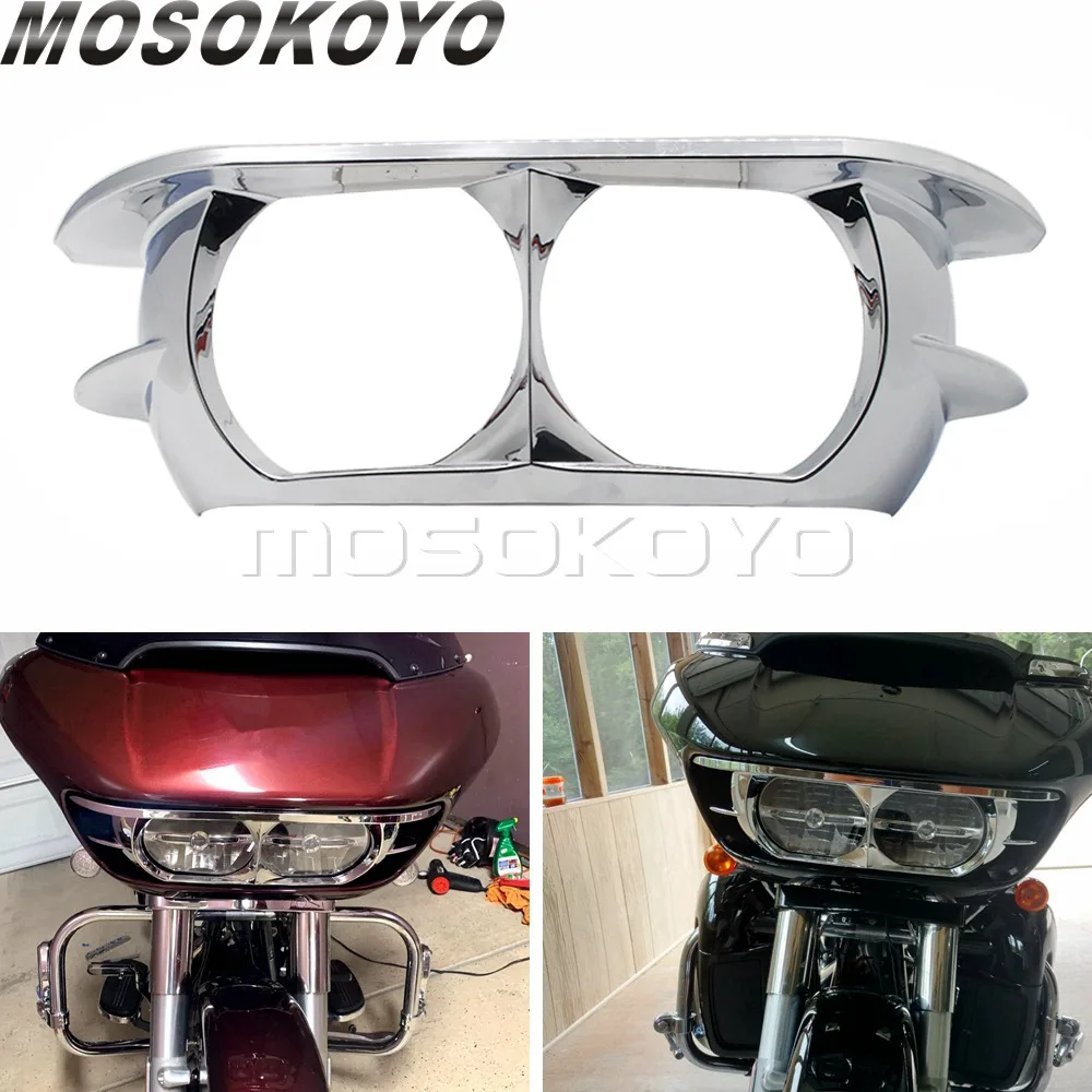 2015-2020 Dual Headlamp Cover Headlight Bezel Scowl Outer Fairing For ...