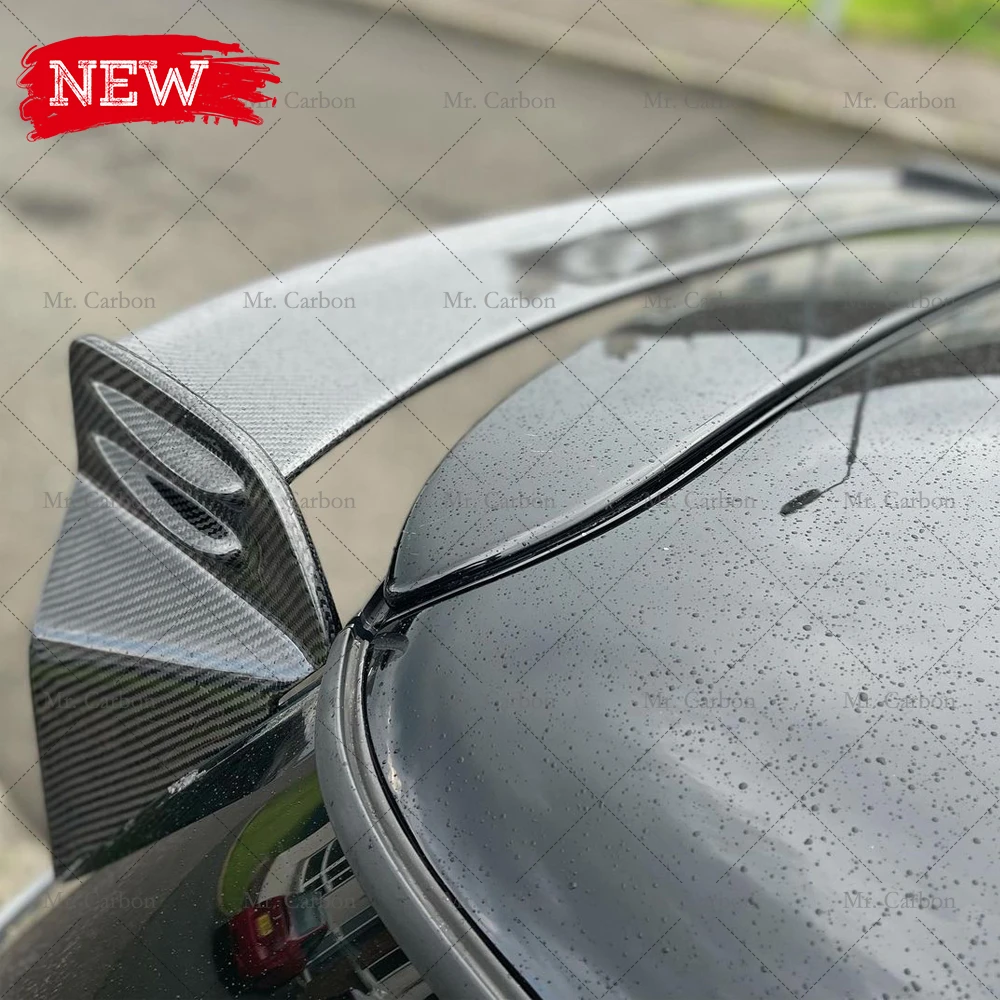 For Mini Cooper R50 Jcw Type Black Fiber Glass Roof Spoiler Trim Body ...