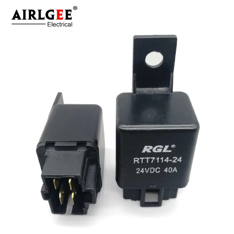 DC 24V 40A NO 4 Pins 6.5mm Mounting Hole 4 Pin Socket Automotive Truck ...