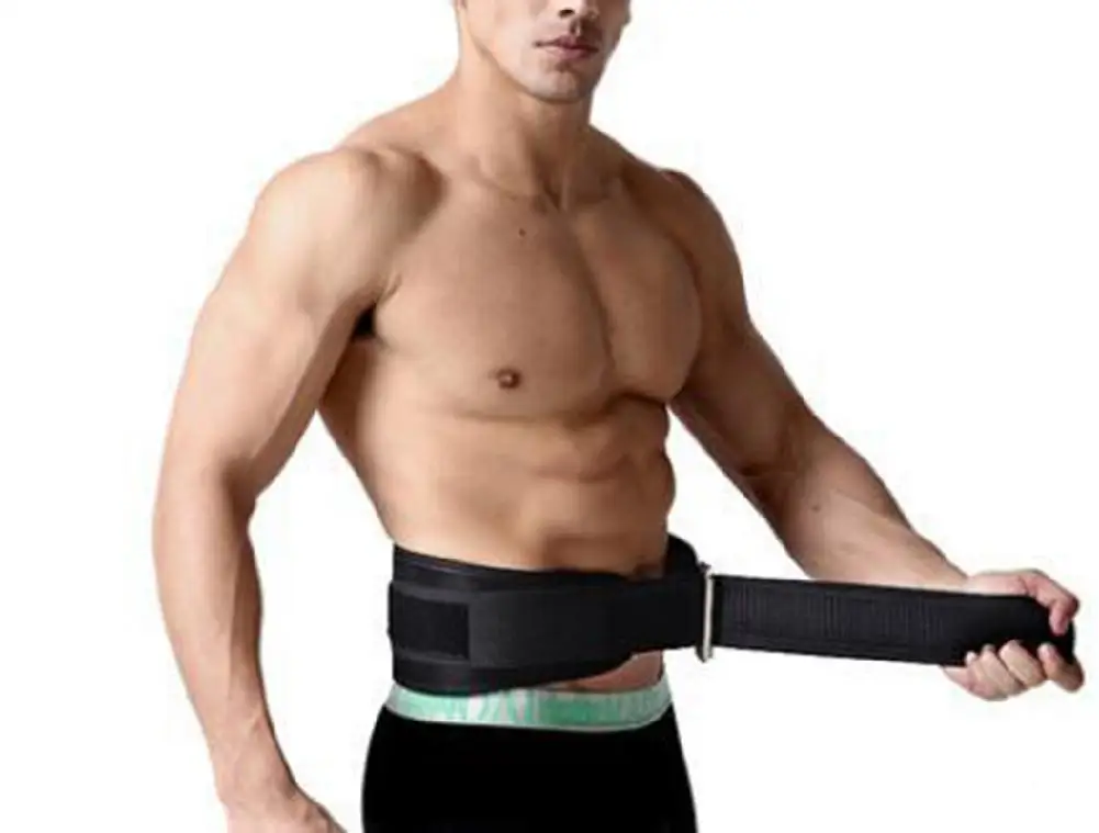 None Leather Weight Lifting Fitness crossfit Belt lifting strap Support ...