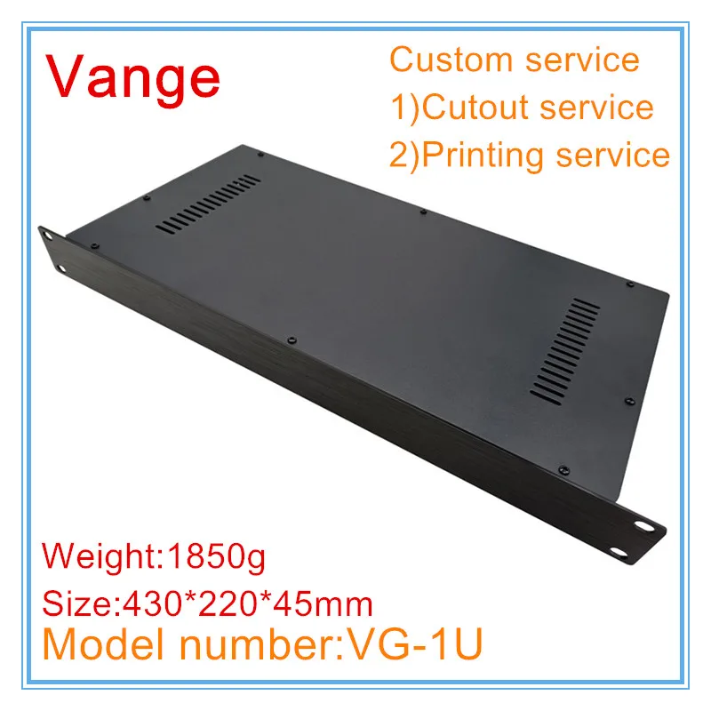 1pcs/lot iron metal project box 1U chassis housing 430*220*45mm for ...