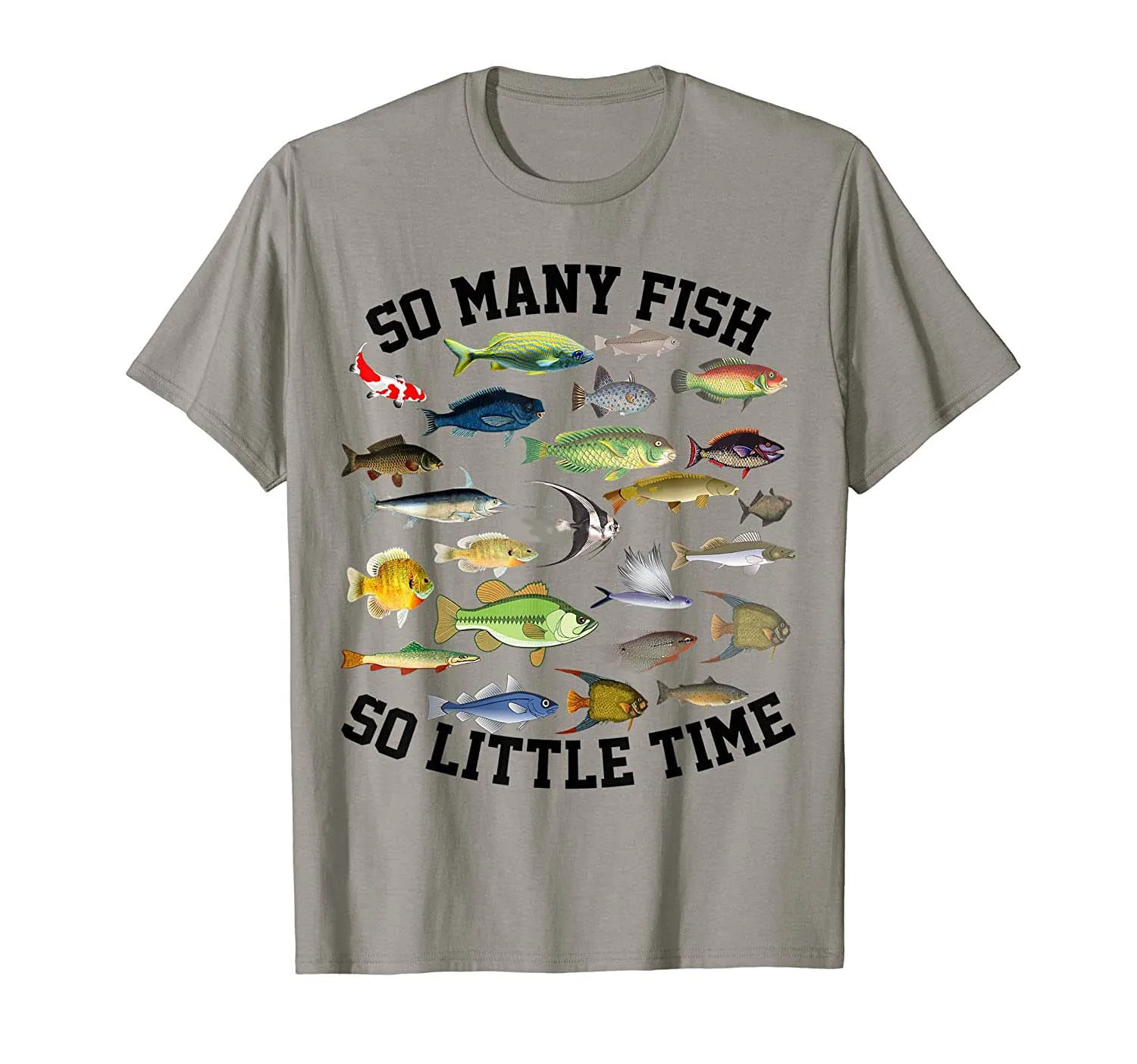 So-Many-Fish-So-Little-Time-Fishing-T-Shirt-Men-Cotton-Tshirt-Tees-Tops ...