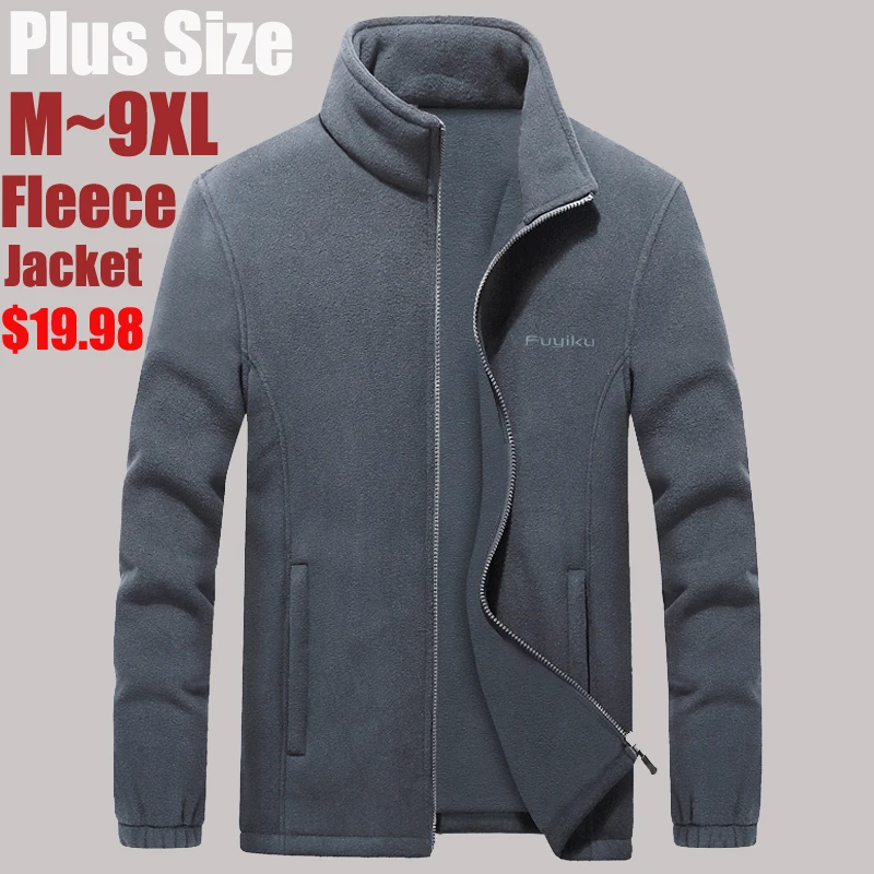 Plus-size-7XL-8XL-9XL-Mens-Softshell-Fleece-Jackets-Male-Warm ...